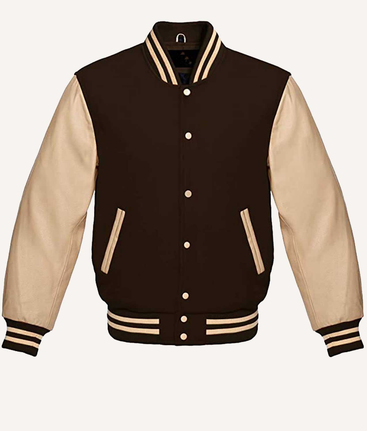 Brown And Cream Varsity Jacket A2 Jackets