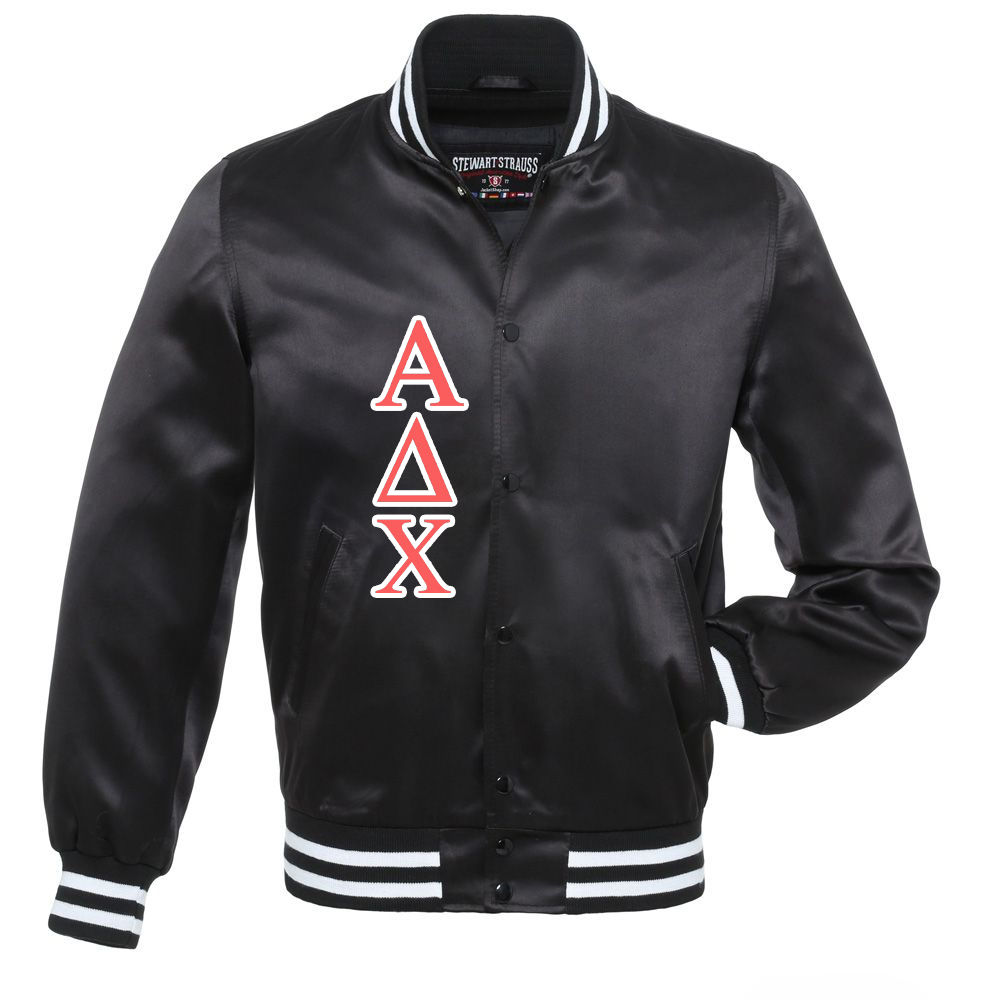 ΑΔΧ Black Satin Bomber Jacket - A2 Jackets